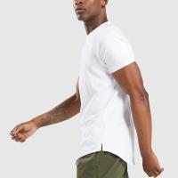China Light board sports fitness short-sleeved t-shirt men's round neck stretch training exercise tights multi color customized logo for sale