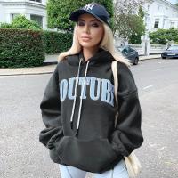 China 2021Women's thermal Coat fashionable loose long-sleeves women plus size casual daily knitted pullover hoodie for sale