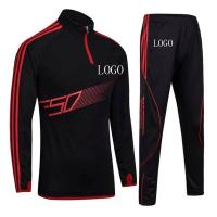 China Long sleeve football training coat Basketball court suit Winter football suit can be customized logo team name number for sale