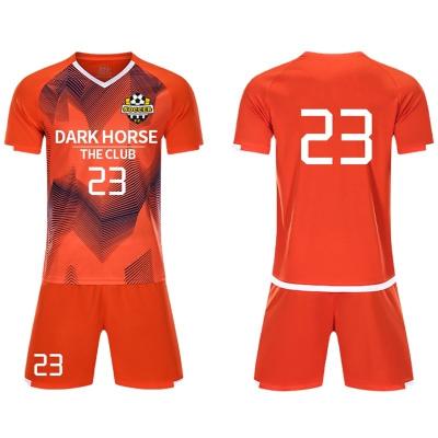 China High Quality Quick Dry Soccer Jersey Wear Sublimated Fabric Design Custom Cheap Men's Soccer Uniform Set for sale