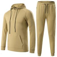 China Hot sale Sweatsuit 2 Piece Custom Unisex Sport Jogging Suits Plain Men Sportswear Tracksuit for sale