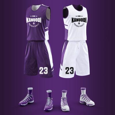 China OEM design hot sale mesh fabric high quality custom basketball jersey sublimation basketball suits of men for sale