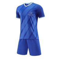 China Football suit short sleeve shirt student game suit adult children breathable training suit light plate soccer uniform for sale