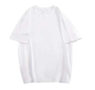 China Cotton T-shirt wholesale 220g heavy American loose short sleeve men's and women's style crewneck bottomed T-shirt for sale