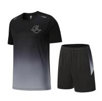 China New sports set wholesale men's summer running equipment quick dry clothes short sleeve T-shirt sports training for sale