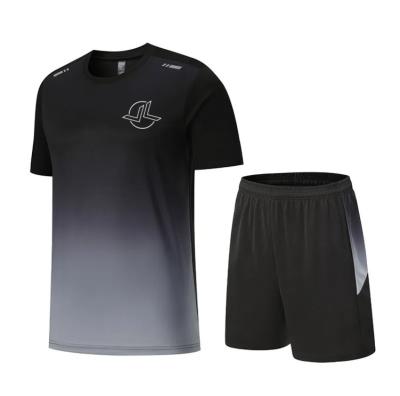 China New sports set wholesale men's summer running equipment quick dry clothes short sleeve T-shirt sports training for sale