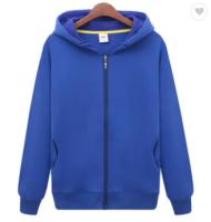 China New zipper solid color hoodie work clothes men's and women's sportswear couple's hooded long-sleeved coat (adult) for sale