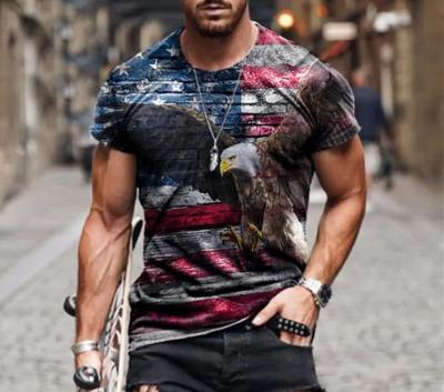 China 3D Printed T-shirt Fashion street men's digital printed T-shirt men's wear for sale