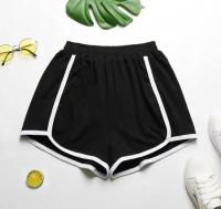 China High Waist Leisure Casual Sports Outfit  Loose Black Wide Leg Shorts for sale