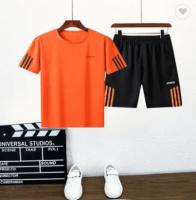 China Boys' And Girls' Sports Short Sleeve Suit Medium Quick Dry Loose Clothes for sale