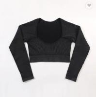 China Washed Seamless Sports Bra  Women Fitness Wear Long Sleeved Anti Bacterial for sale