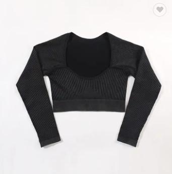 China Washed Seamless Sports Bra  Women Fitness Wear Long Sleeved Anti Bacterial for sale
