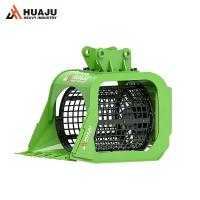China Screening Bucket 1-120mm Mesh Customizable for Excavator Topsoil Quarry Demolition Waste for sale