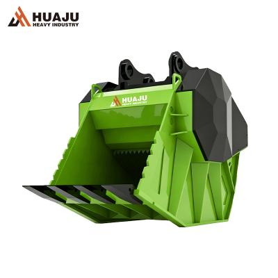 China Heavy Duty Crusher Bucket for Excavator 42CrMo Alloy Steel Motor Direct Drive for sale