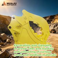 China Q345 Manganese Steel Clamp Bucket for Excavator Grapple 42CrMo Shaft Pin for sale
