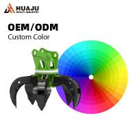China NM400 Steel Orange Peel Grapple 360 Degree Rotary Hydraulic Excavator Attachment for sale