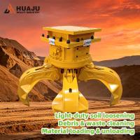 China NM400 Steel Orange Peel Grapple 360 Degree Rotary Hydraulic Excavator Attachment for sale