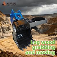 China Excavator 360 Degree Rotating Shear Bucket for Log Grabbing Heavy Duty Wear Resistant Steel for sale