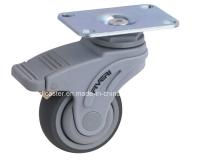 China Fiveri 3inch 95kg Plate Brake TPR Caster K5213-736 featuring Ball Bearing for sale