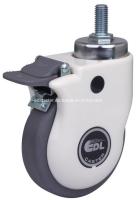 China 70kg Threaded Brake TPU Medical Caster E3744-77 with Grey Color and Caster Application for sale