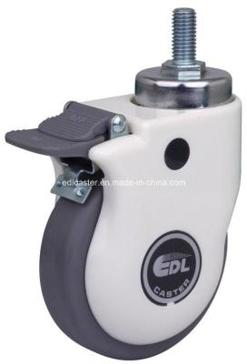 China 70kg Threaded Brake TPU Medical Caster E3744-77 with Grey Color and Caster Application for sale