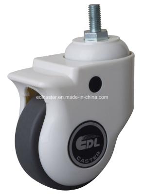 China 100mm Ball Bearing Threaded Swivel TPE Medical Caster E5734-57 for Medical Instrument for sale