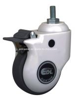 China 115kg Threaded Brake TPE Medical Caster E5744-57 for Heavy-Duty Medical Equipment for sale