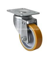China Edl Medium 4mm 300kg Plate Swivel TPU Caster Wheel 6714-86A for Industrial Equipment for sale