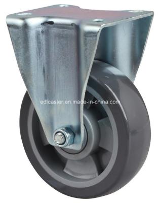 China Edl Medium 4mm Thickness 100mm Diameter Rigid PU Caster 6404-76 for Material Handling for sale