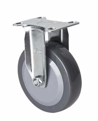 China 3604-74 Rigid Caster with Zinc Plated and PU Wheel 4