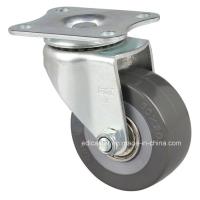 China 40kg Grey 2mm Thickness Edl Mini Plate Swivel PU Caster 2612-76 for Caster Application for sale