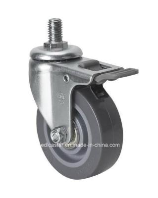 China 40kg Threaded Brake PU Caster 26425-76 Edl Mini 2.5