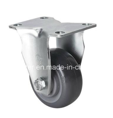 China Rigid Zinc Plated PU Caster 3