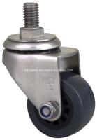 China 35kg Threaded Swivel PU Caster S26315-73 With Brake Stainless 1.5
