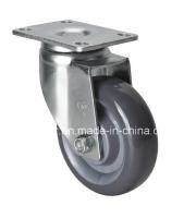 China Derlin Bearing Plate Swivel PU Caster Wheel 5014-75 for High Load Edl Medium 4
