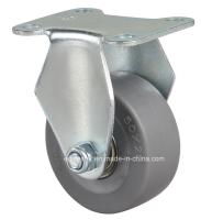 China Edl Mini 2602-56 2mm Thickness Zinc Plated Rigid TPE Caster with 35kg Load Capacity for sale