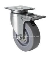 China 35kg Plate Brake TPE Caster 26225-56 Zinc Plated Mini Edl 2.5 inch for sale