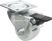 China Po Wheel Material 80kg Plate Brake Caster 3122-04 for Industrial Equipment for sale