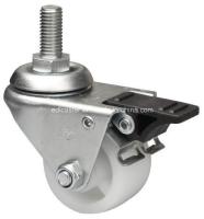 China 2mm Thickness Threaded Brake Machine Caster 3142-04 with Po Wheel 80kg for sale