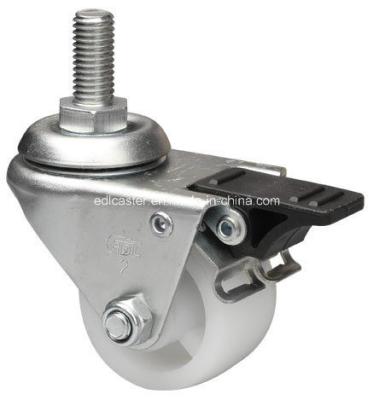 China 2mm Thickness Threaded Brake Machine Caster 3142-04 with Po Wheel 80kg for sale
