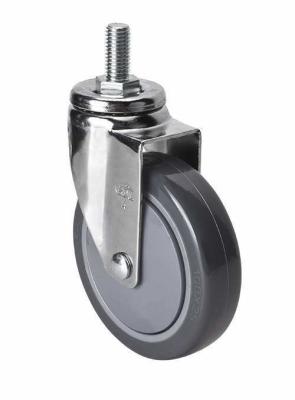 China 80kg Threaded Swivel PU Caster Wheel Material PU 4