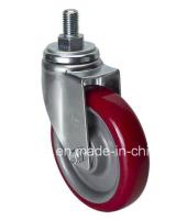 China Edl Medium 5 inch 130kg 5035-85 Threaded Swivel TPU Caster with 4mm Thickness for sale
