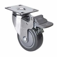 China 2.5mm Thickness PU Wheel Material 80kg Plate Brake PU Caster 3723-77 for Edl Chrome 3 for sale