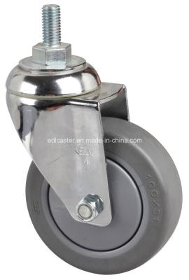 China Edl Chrome 3 110kg Threaded Swivel TPE Caster 5733-57 with Bearing Type Ball Bearing for sale