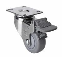 China Single Ball Bearing Grey TPE Caster Ideal for Edl Chrome 2.5