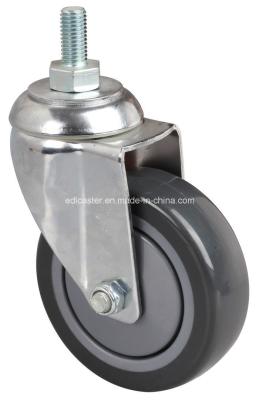 China Versatile 130kg Threaded Swivel PU Caster 5734-77 for Various Industrial Applications for sale