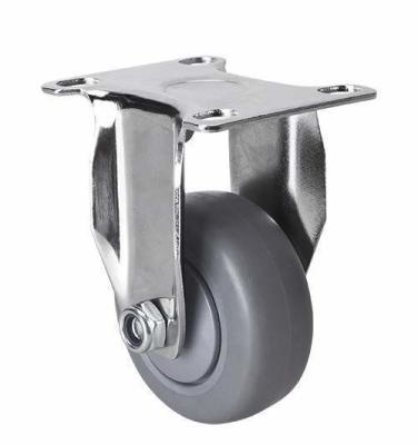 China Customized Request Get the 70kg Grey Rigid TPE Caster Edl Chrome 2.5