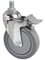 China 110kg Threaded Brake TPE Caster for Edl Chrome 5 TPE Wheel Material Brake Included for sale