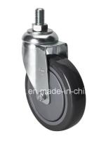China 130kg Threaded Swivel PU Caster Z5735-77 for Customization and Grey Color Application for sale