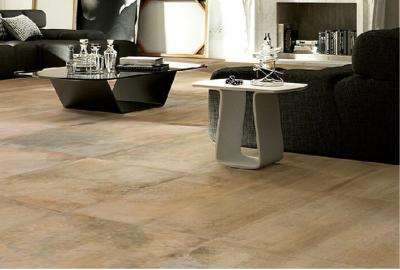 China 10mm Thick Porcelain Cement Style Tile with Yellow Accidental Colouring for Industrial Flooring for sale